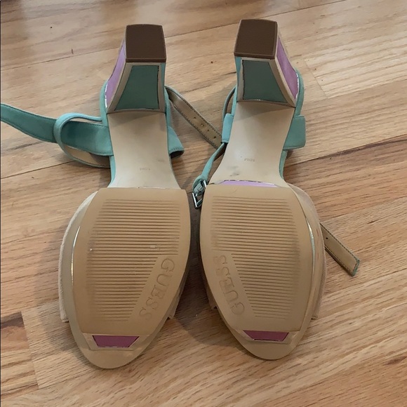 Guess | Shoes | Guess Platform Multi Color Platform Heels Sz | Poshmark